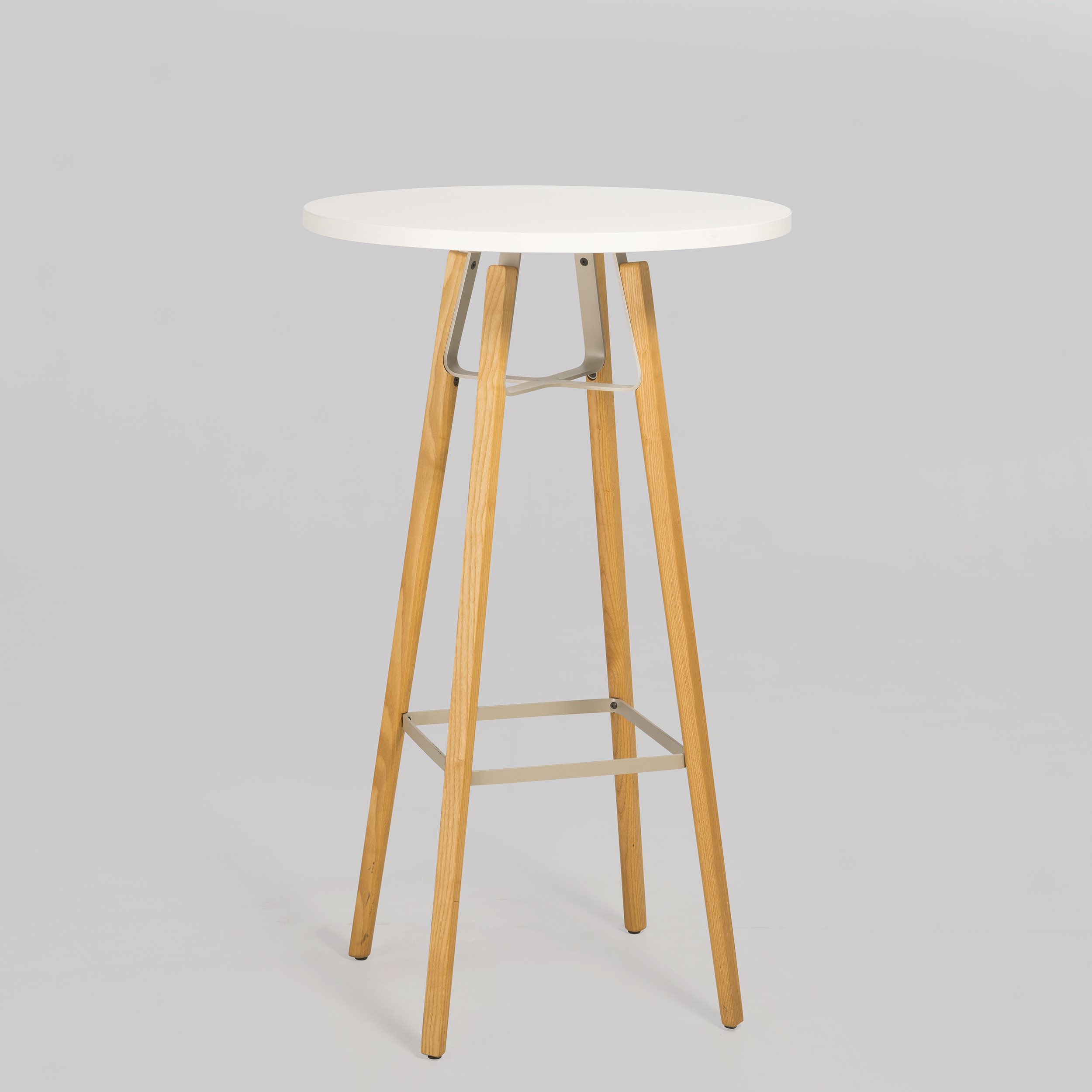 Poseur table LIU Ø65 White / Oak - Adexpo