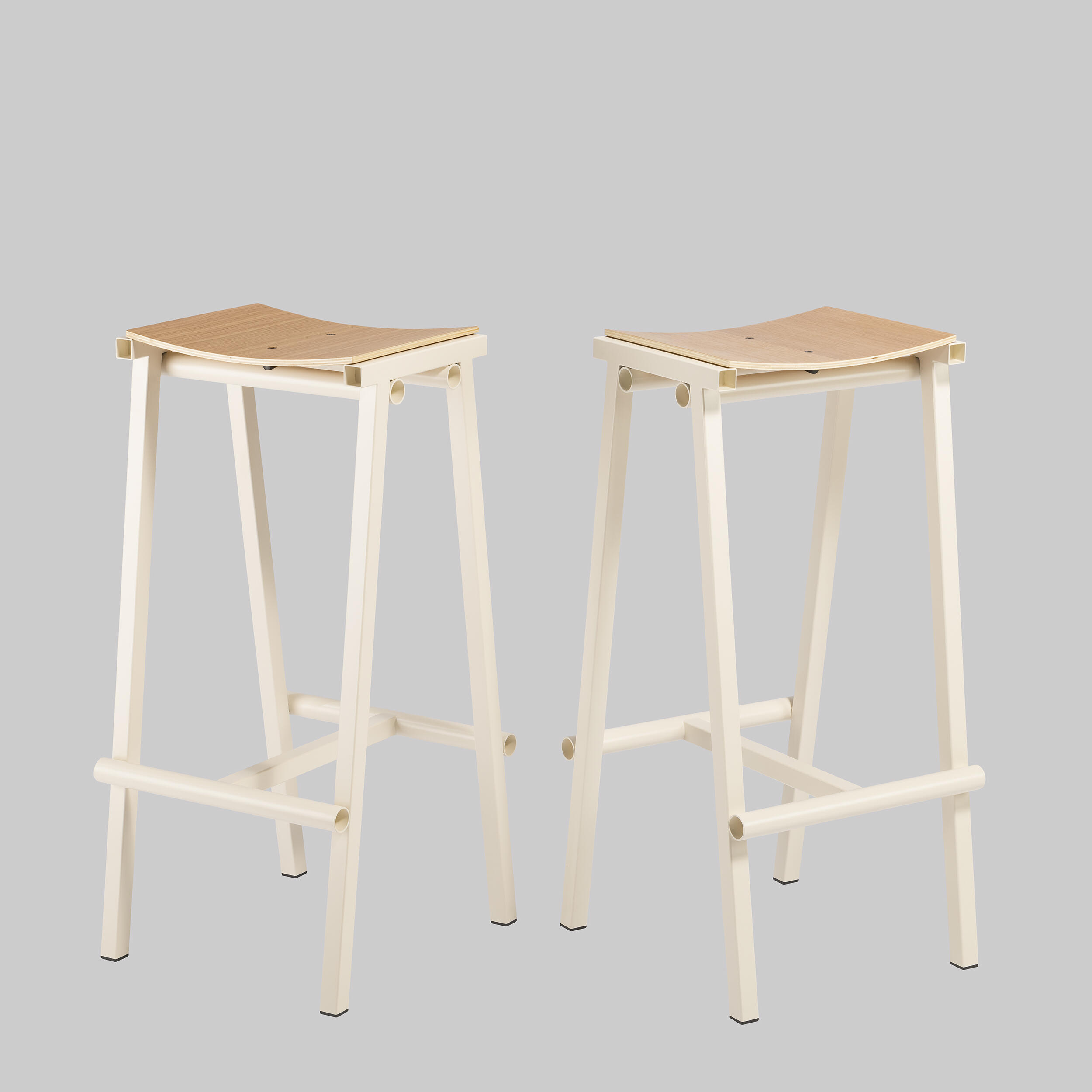 Barhocker TABURETE 8 Eiche / Creme - Adexpo